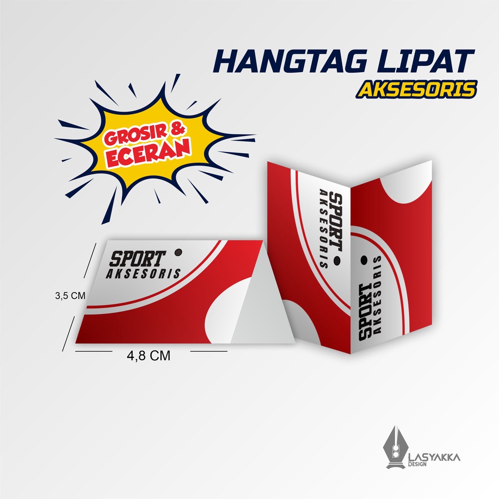 Jual Hangtag Label Produk Lipat Custom Design | Shopee Indonesia