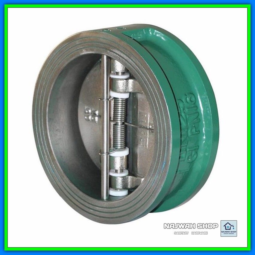 Jual Wafer Check Valve Split Disc 2" inch Gala Body Cast Iron Disc SS ...