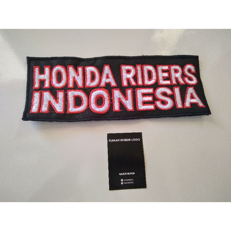 Jual Logo bordir HONDA RIDERS INDONESIA | Shopee Indonesia