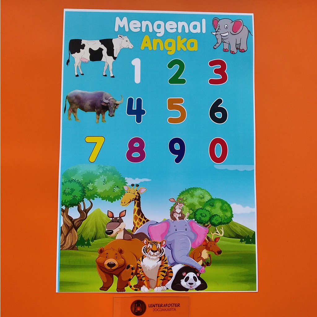Jual Poster Mengenal Angka 1 - 10, Poster pelajar, Poster sekolah ...