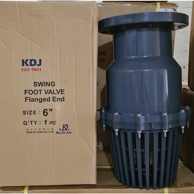 Jual foot valve flange 6" inch pvc kdj taiwan AW JIS 6" swing | Shopee ...
