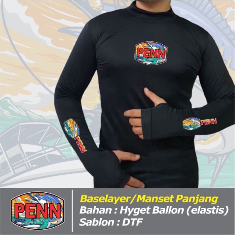 Jual Jersey mancing pelindung panas dengan lubang jempol hitam polos ...