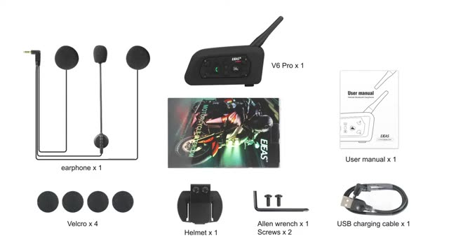Jual EJEAS V6 PRO PLUS Bluetooth Intercom Headset Vnetphone Helm 6 ...
