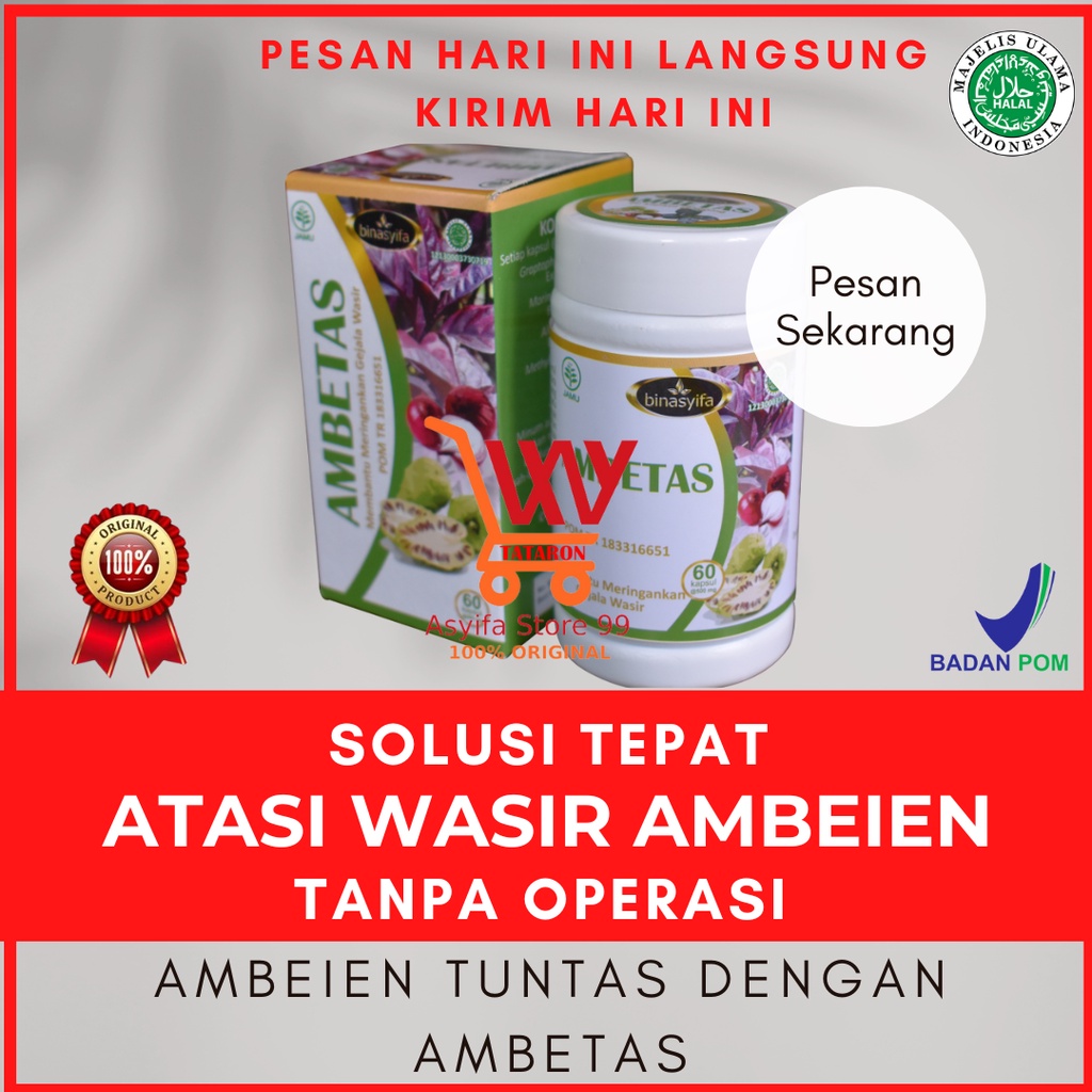 Jual Ambetas Obat Wasir Ampuh Stadium 1 - 4 Ambeien Hemoroid Herbal ...