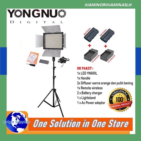Jual LAMPU LED YONGNUO YN-600L 3200-5500K PAKET STUDIO | Shopee Indonesia