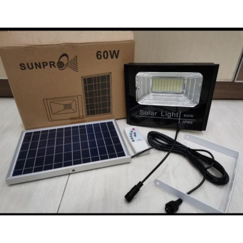 Jual Lampu Sorot Led Sunpro 60 Watt - Lampu Solar Panel 60 Watt - Lampu ...