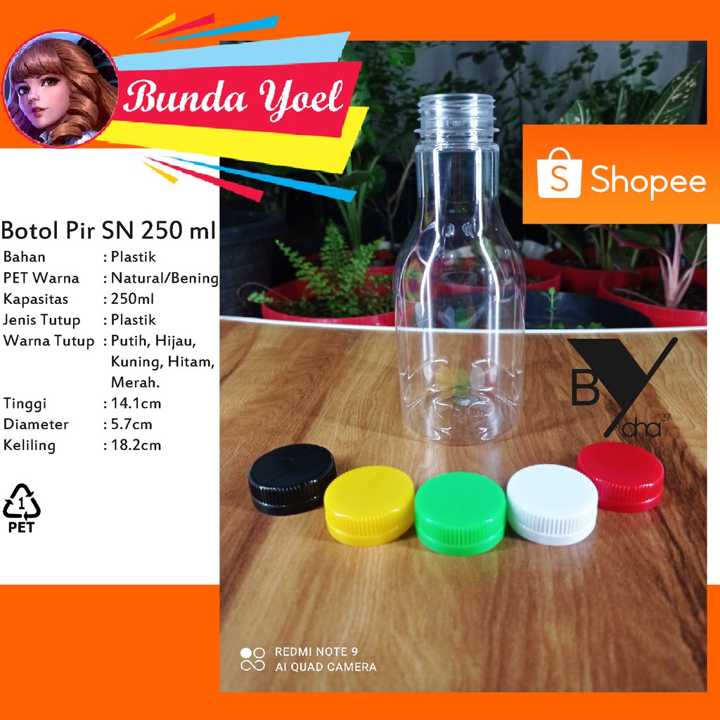 Jual Botol PIR 250ml Botol JUS 250ml Botol Juice 250ml Botol kopi 250ml ...