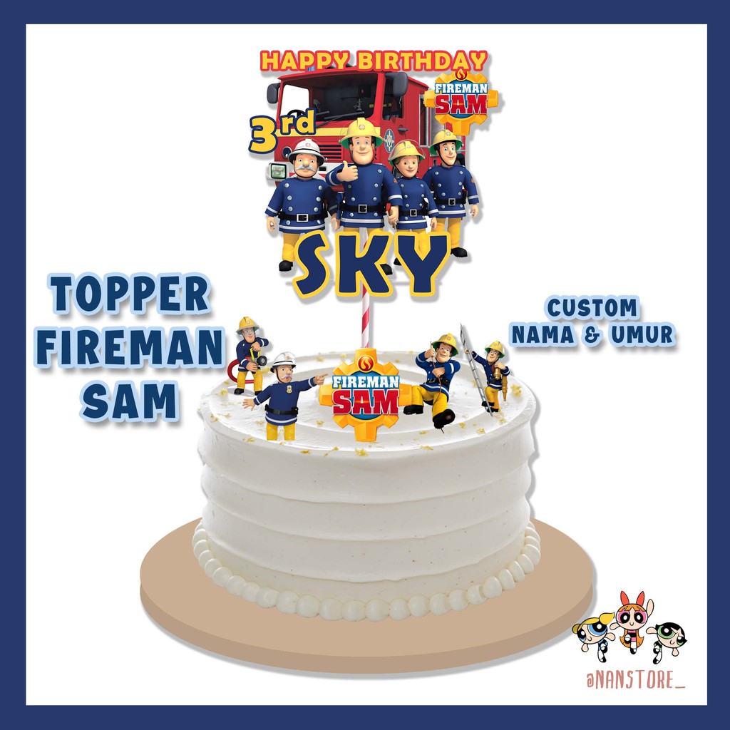 Jual Topper Cake Custom Fireman Sam | Shopee Indonesia