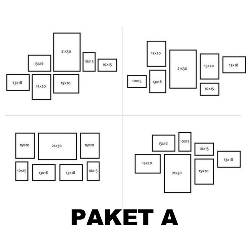 Jual Paket Hemat!! Pigura Hitam Minimalis Dekorasi /Custom Ukuran/ 4R 5R 6R 7R 8R 9R 10R ...