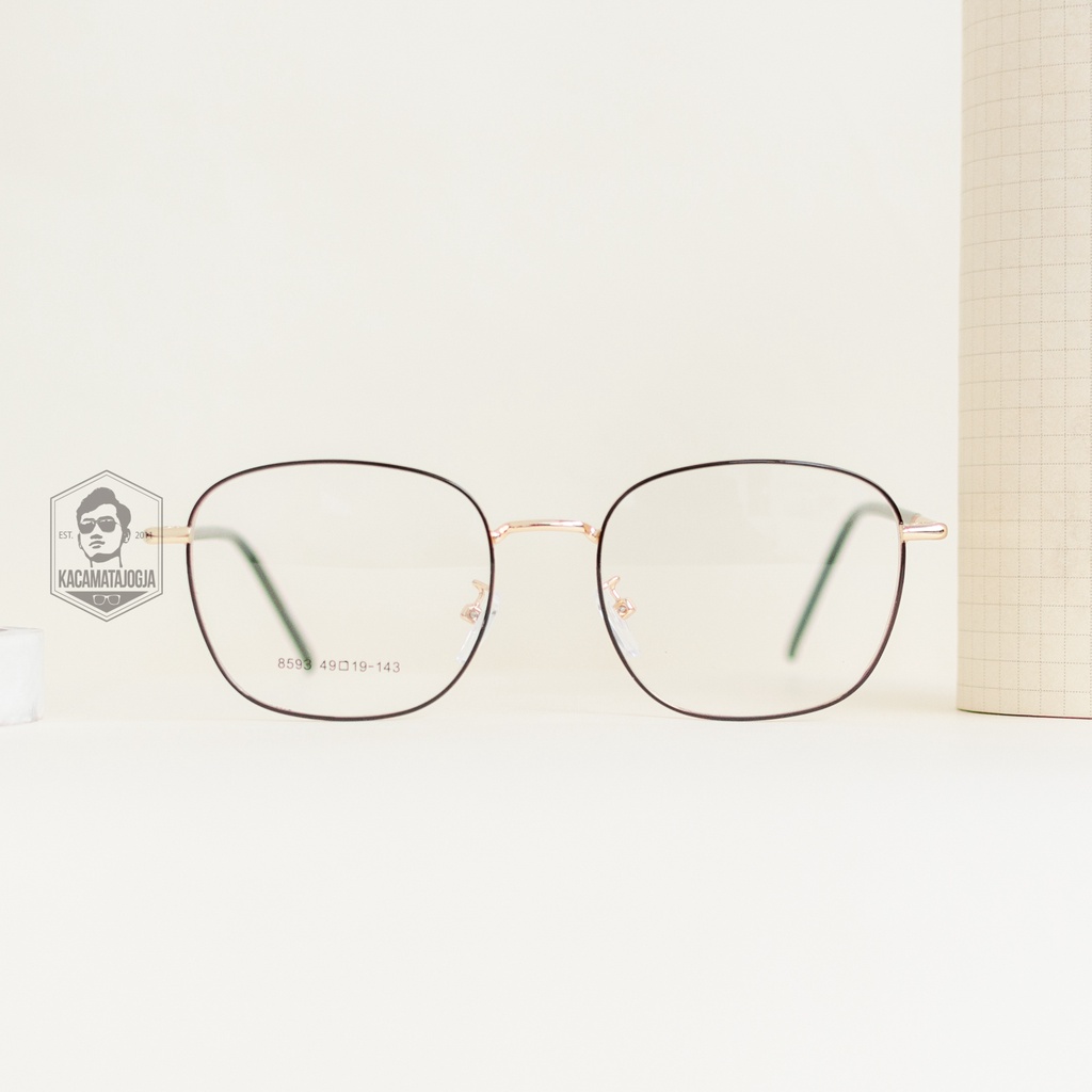 Jual KacamataJogja - Kacamata Frame Kotak Gaya Korea Full Besi- NAYA 04 ...