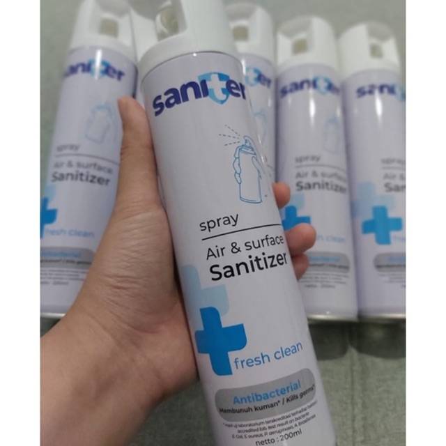 Jual SANITER SPRAY AIR AND SURFACE SANITIZER 200 ML | Shopee Indonesia