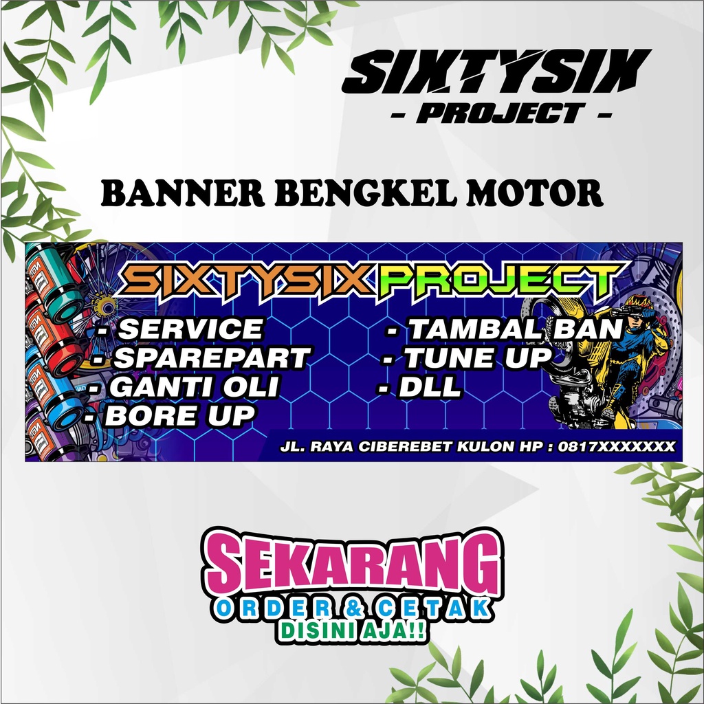 Jual SPANDUK/BANNER BACKDROP BENGKEL MOTOR RACING TRAIL TERBARU UKURAN ...