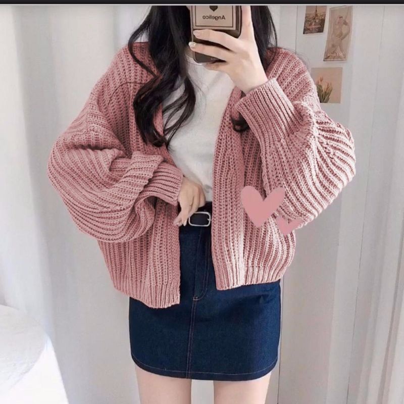 Jual CARDY RAJUT HAZEL LOLLY//CARDIGAN RAJUT WANITA OVERSIZE | Shopee Indonesia
