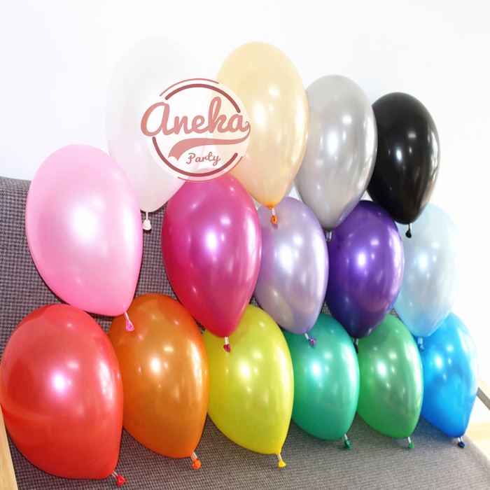 Jual Balon Latex Metalik 1 PACK ISI 50 Pcs / Balon Per Pack / Balon ...