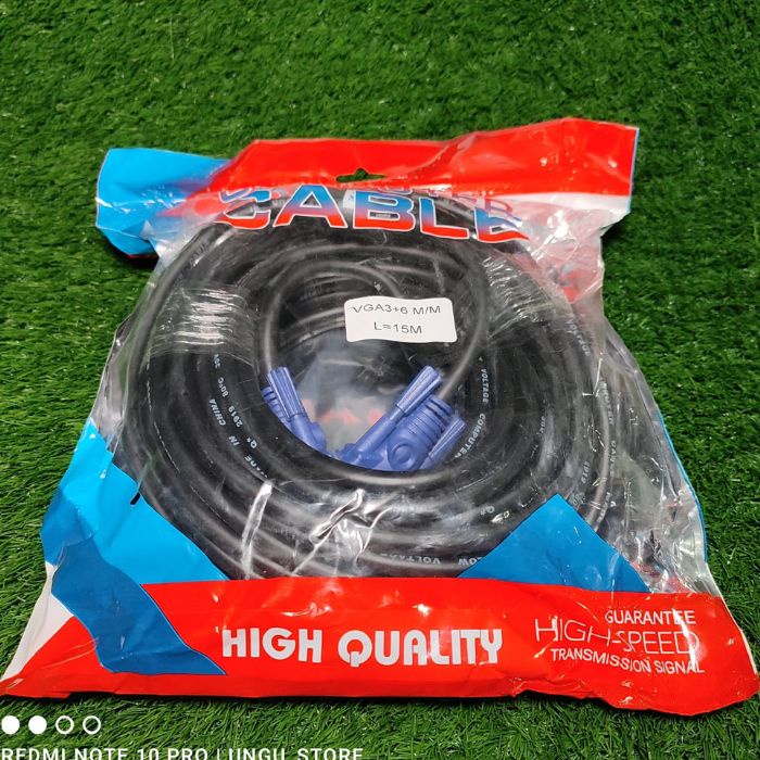 Jual KABEL VGA 15 METER HITAM MALE TO MALE | Shopee Indonesia