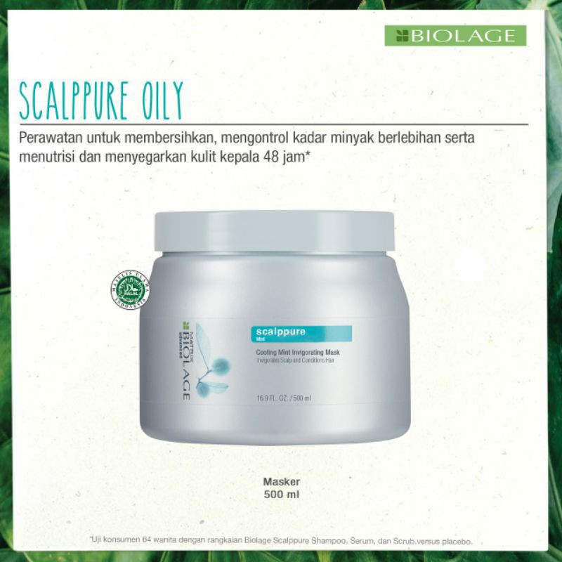 Jual MATRIX BIOLAGE SCALPURE COOLING MINT MASK 500 ML (MASKER RAMBUT ...