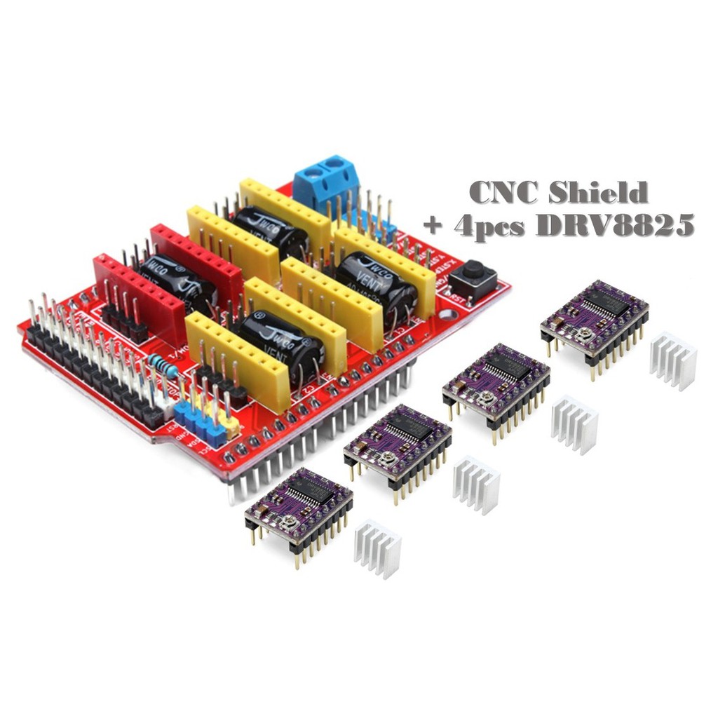 Jual Arduino CNC Shield V3 Engraving 3D Printer + 4x DRV8825 Stepper ...