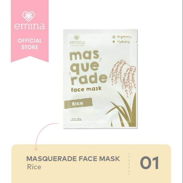 Jual Emina Masquerade Face Mask Rice | Shopee Indonesia