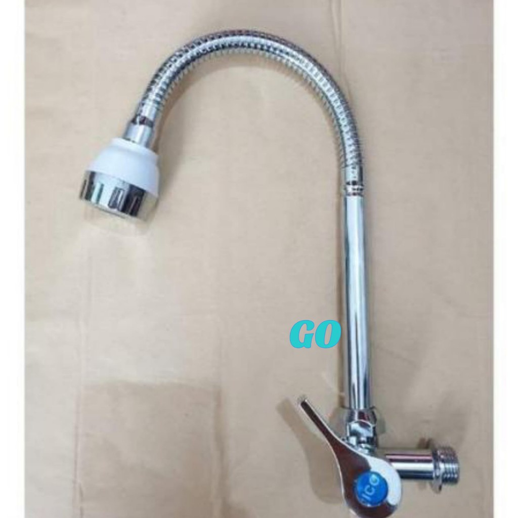 Jual Keran Angsa Fleksibel Kepala Putih - Kran Bak Cuci Piring Engkol ...
