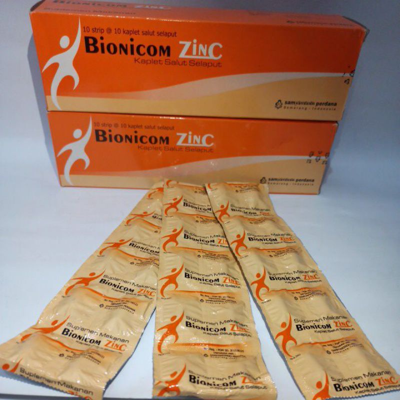 Jual BIONICOM ZINC (KAPLET SALUT SELAPUT) | Shopee Indonesia