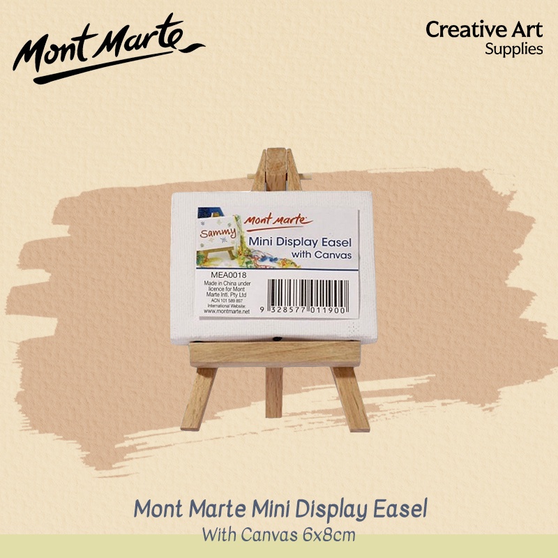 Jual Mont Marte Mini Display Easel With Canvas kanvas kecil 6x8cm ...