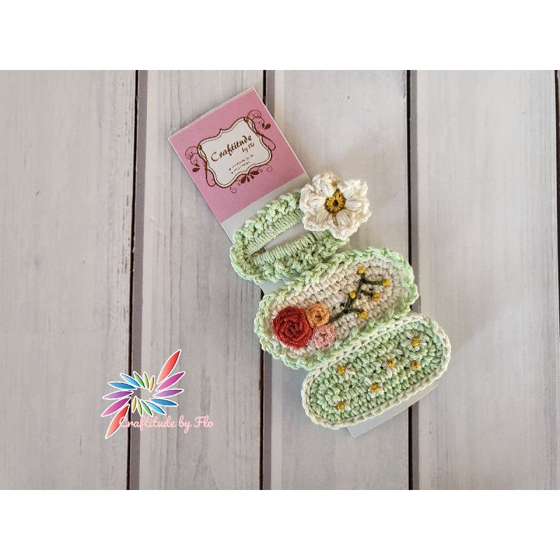 Jual Crochet Hair Clip Set Flowery Set Bunga Jepit Rambut Rajut ...