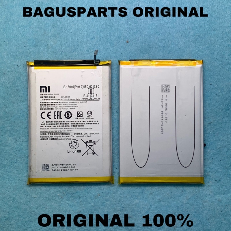 Jual BATERAI BATU BATTERY BATRE XIAOMI REDMI 9A / 9C / 10A / A1 BN56 ...
