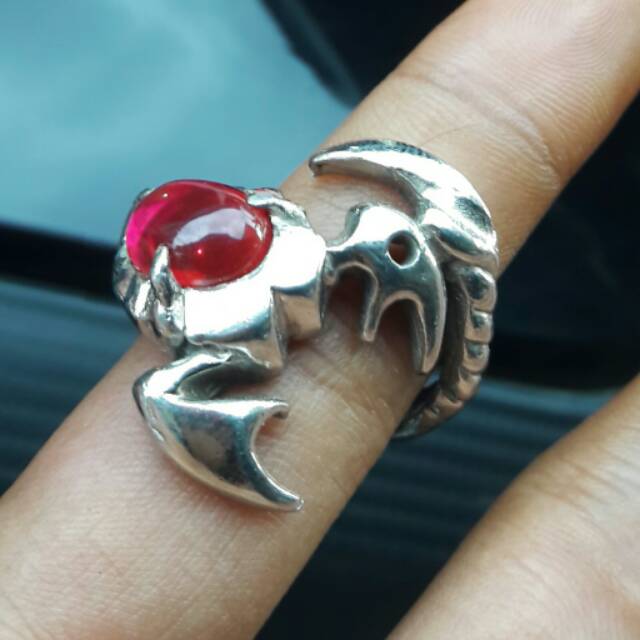 Jual Scorpio ring batu merah siem kapas | Shopee Indonesia
