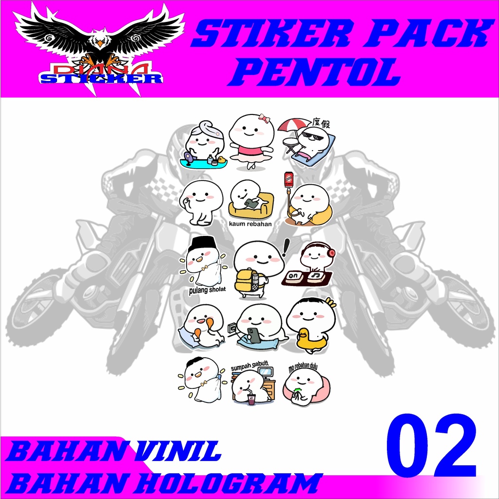 Jual STIKER PACK PENTOL SATUAN SUDAH CUTTING LANGSUNG TEMPEL.S.02 ...