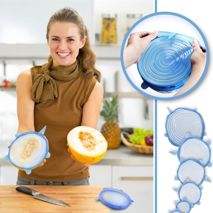 Jual 6 in 1 Food Cover makanan tetap fresh dan awet, anti tumpah dan ...