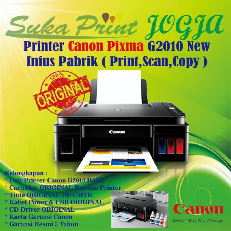 Jual Printer Canon G2010 New Print,Scan Copy Infus Pabrik | Shopee ...
