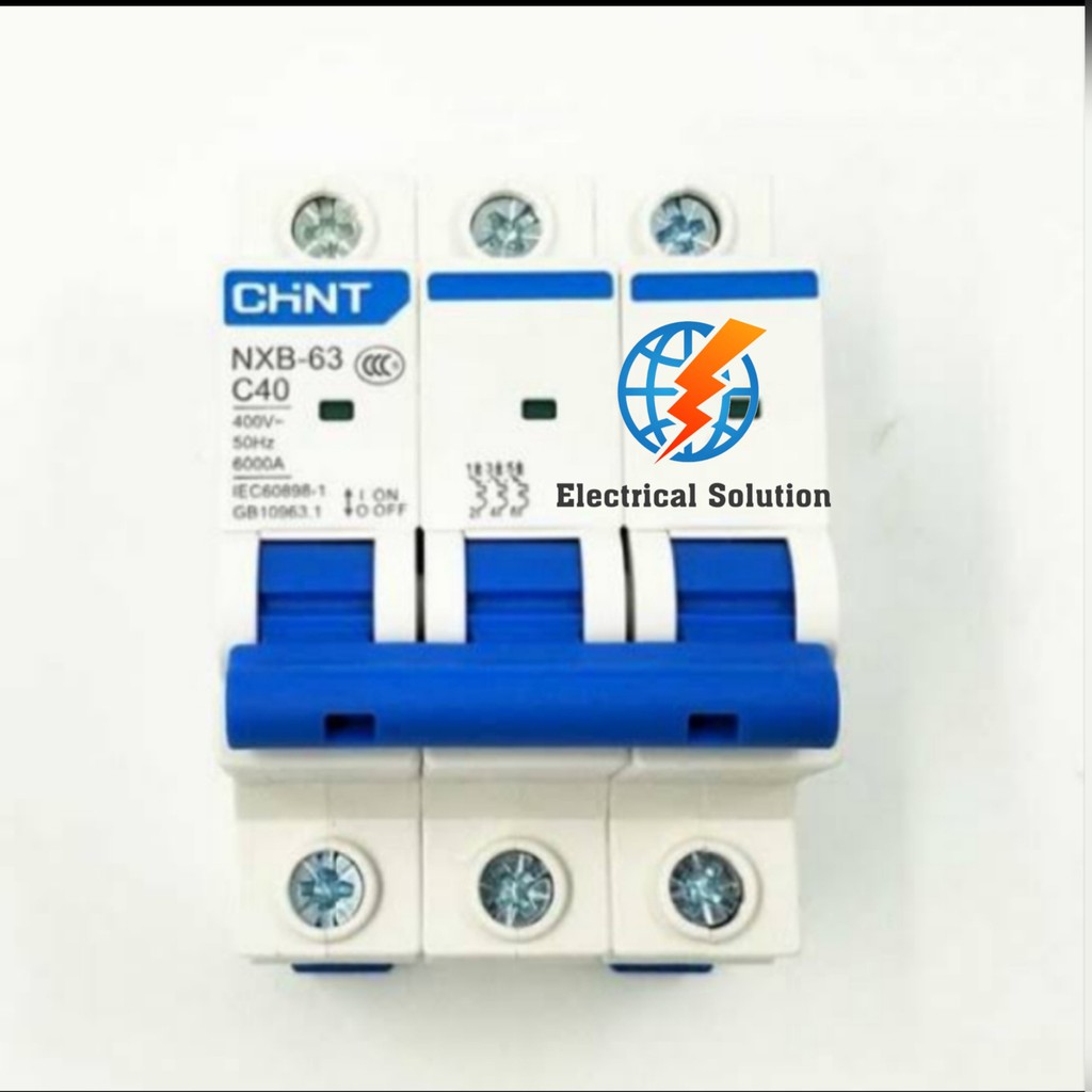Jual MCB CHINT NXB-63 6KA 3PHASE 40A | Shopee Indonesia
