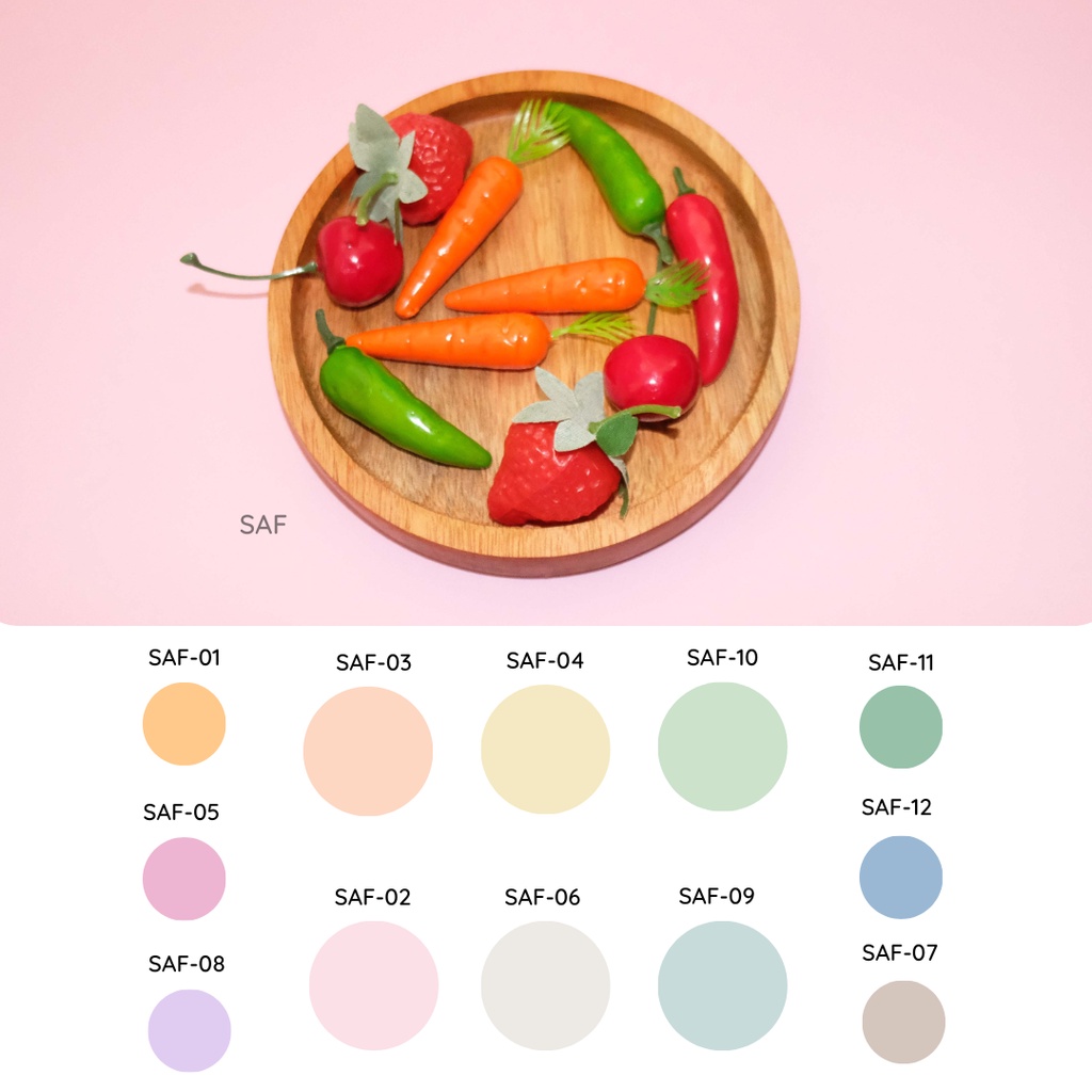 Jual SAF Background 12 warna Pastel - jumbo 100 x 100 dan 150 x 100 cm ...