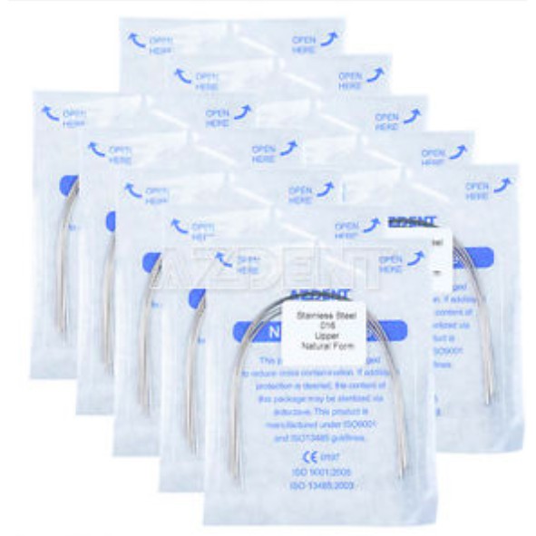 Jual E Dental Ortho Stainless Steel Round Arch Wires 16 Upper | Shopee ...