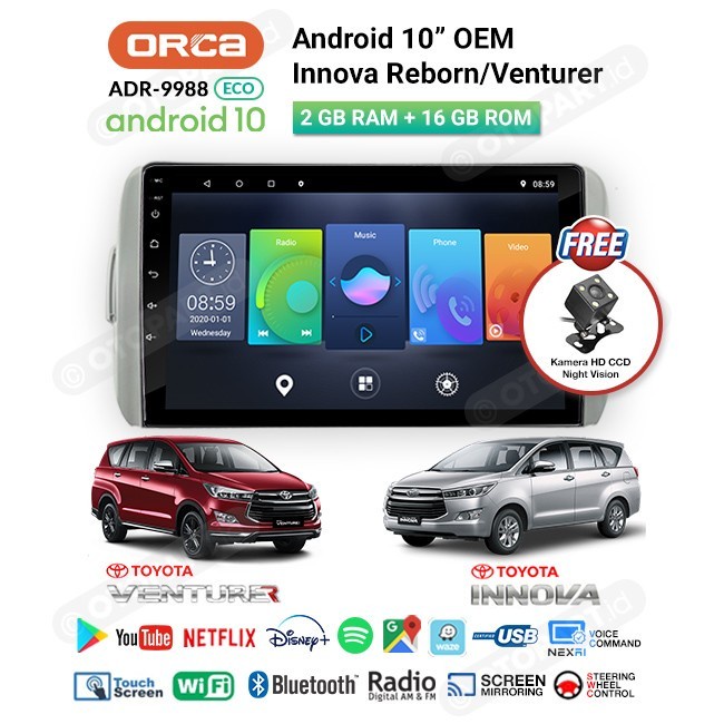 Jual Head Unit Android 10″ inch INNOVA Reborn 2016-2020 ORCA - ECO 2 ...