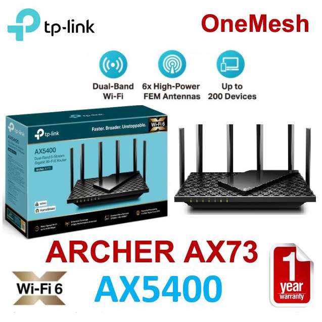 Jual TPLink Archer AX73 AX5400 WiFi 6 Wireless Router Tplink AX 73 AX 5400 | Shopee Indonesia