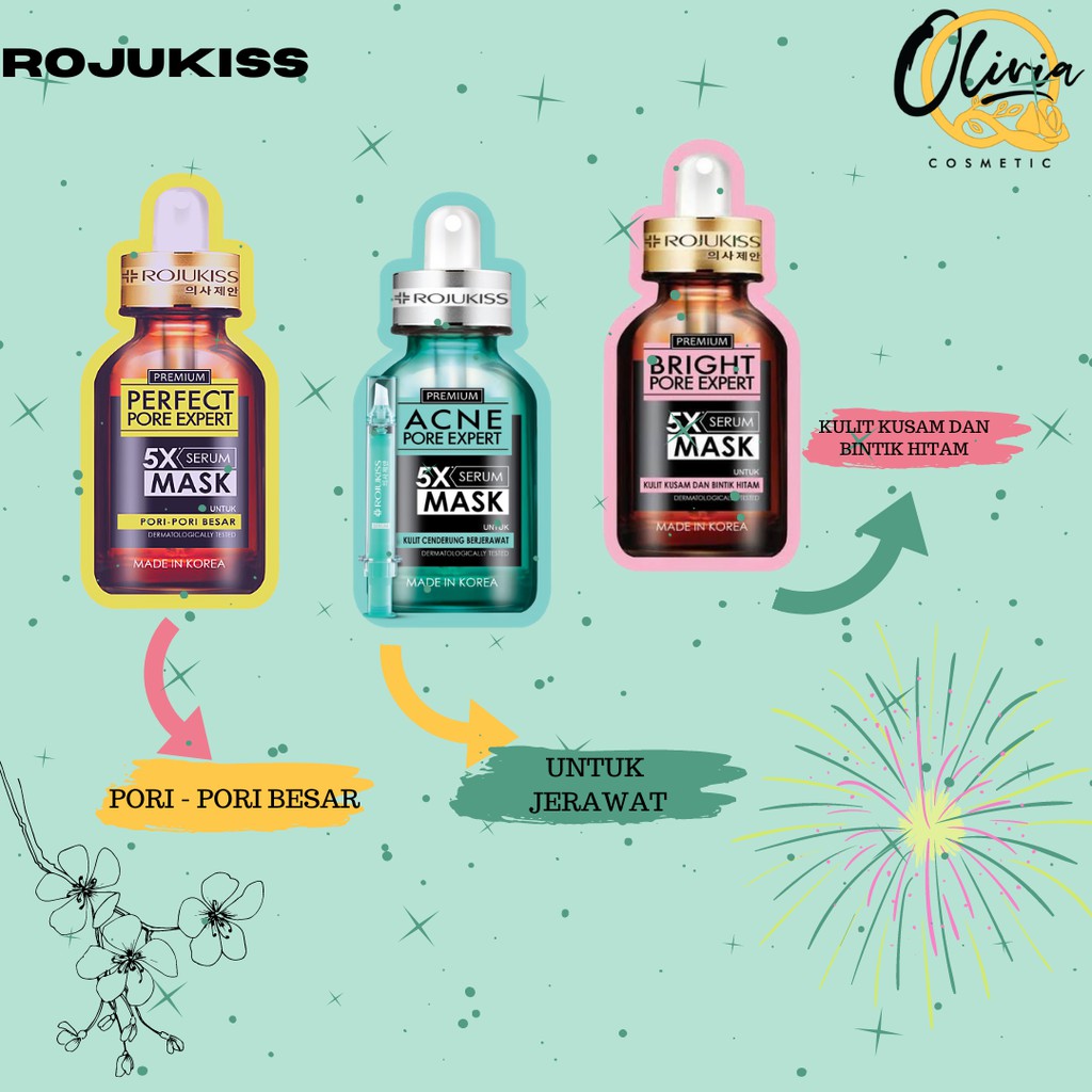 Jual ROJUKISS PREMIUM 5X SERUM MASK 25ML /ROJUKISS SHEET MASKER ...
