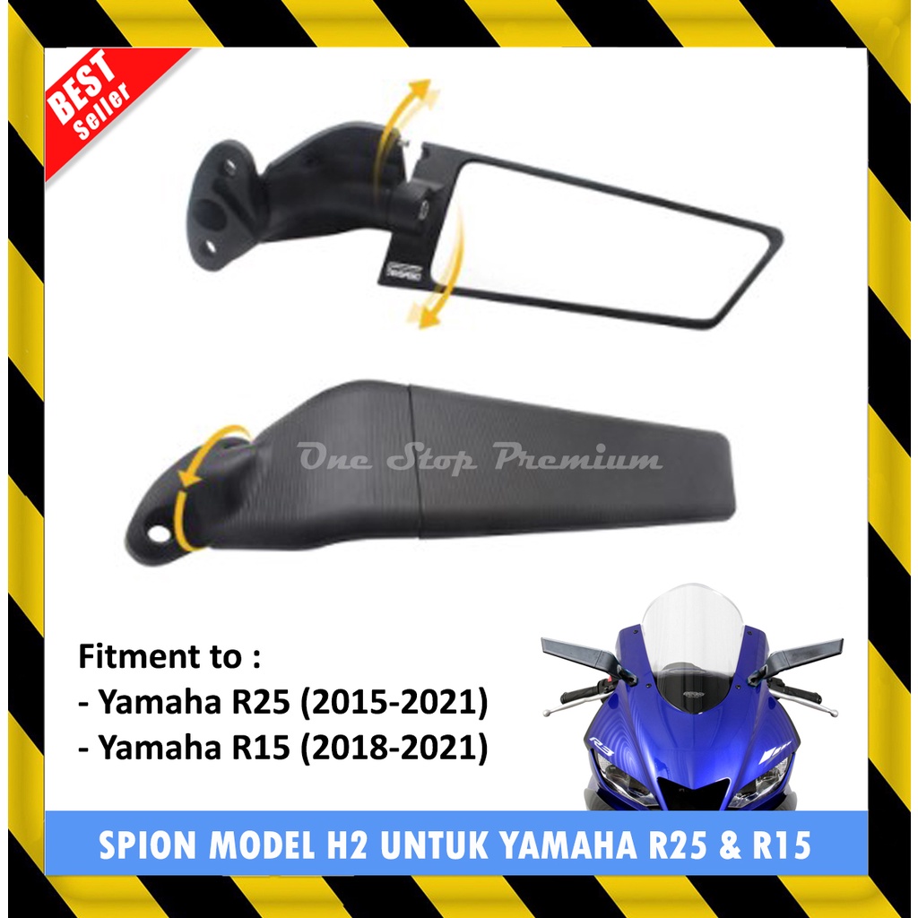 Jual KACA SPION SEPION RACING TIPIS MODEL RIZOMA WINGLET SAYAP STEALTH ...