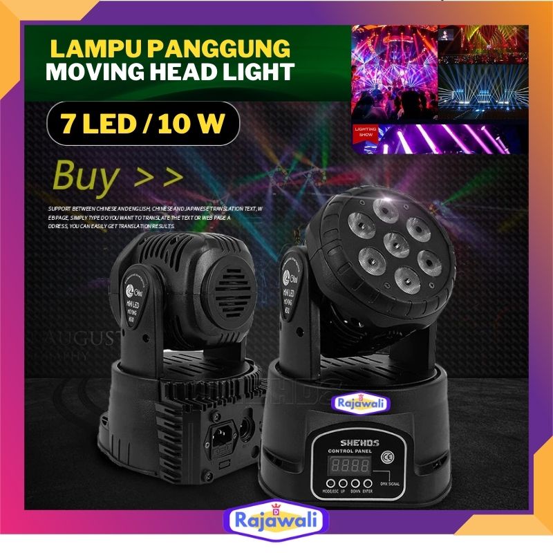 Jual Lampu Sorot Disco Tembak LED Moving Head Putar DMX RGB Light Efek ...