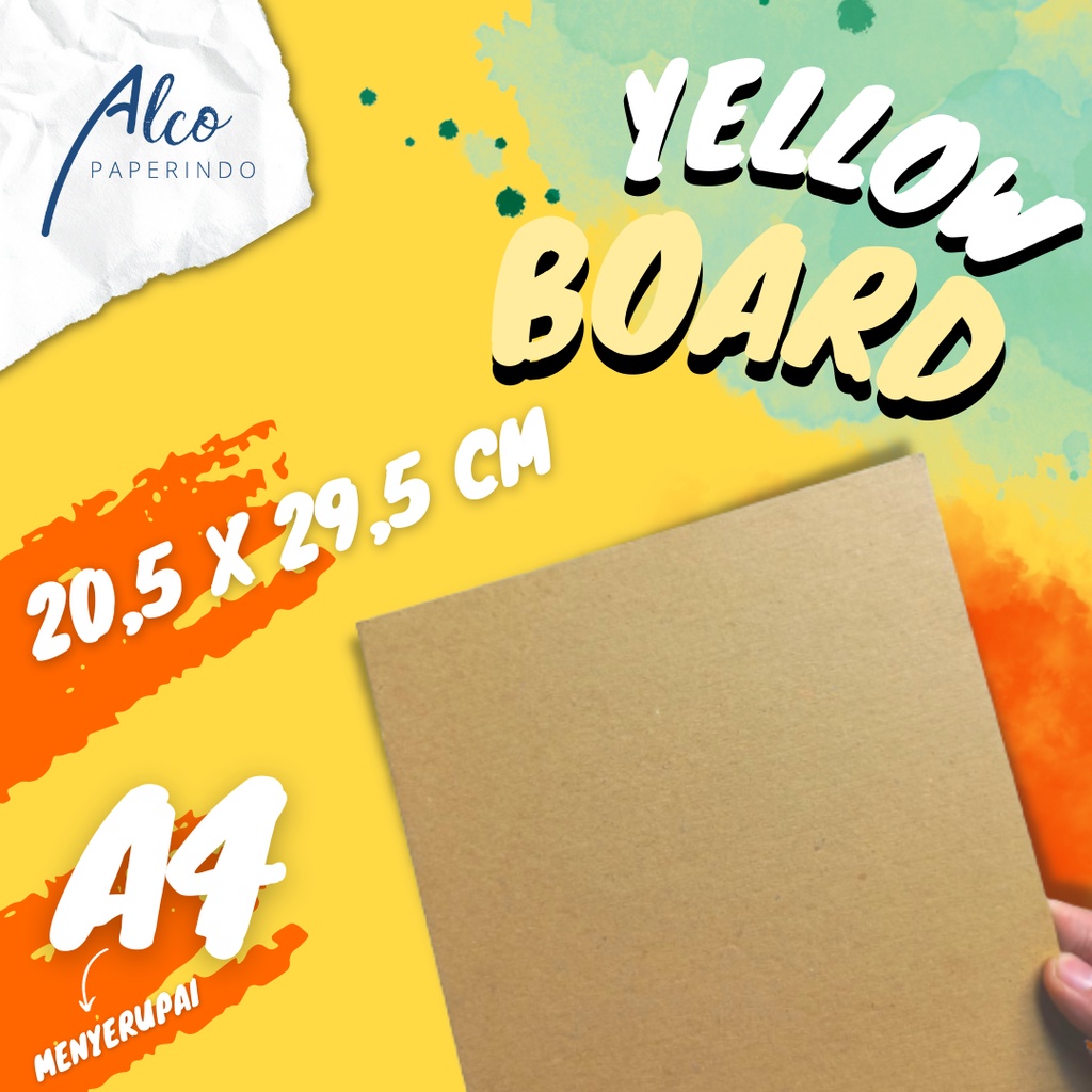 Jual Yellow Board Karton Kuning A4 ( 20,5x29,5cm ) No. 30 Tebal 1500 ...
