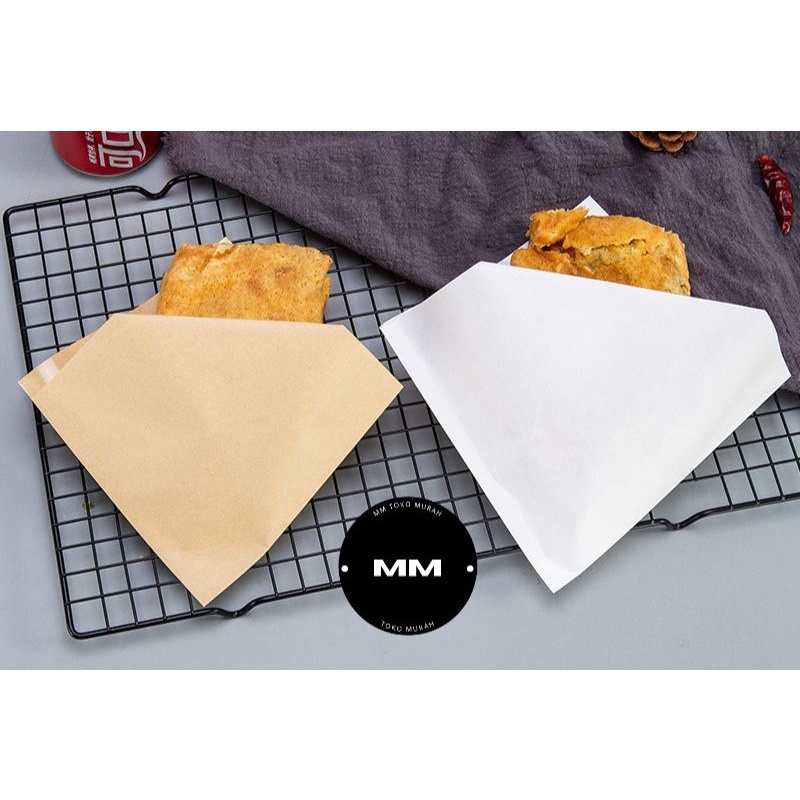 Jual 100pcs 13x13cm kertas donut laminasi food grade kertas roti kue ...