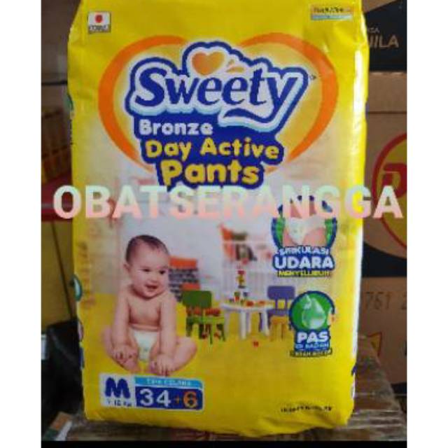 Jual sweety bronze pants M34 M 34 + 6 kuning pants popok celana bayi ...