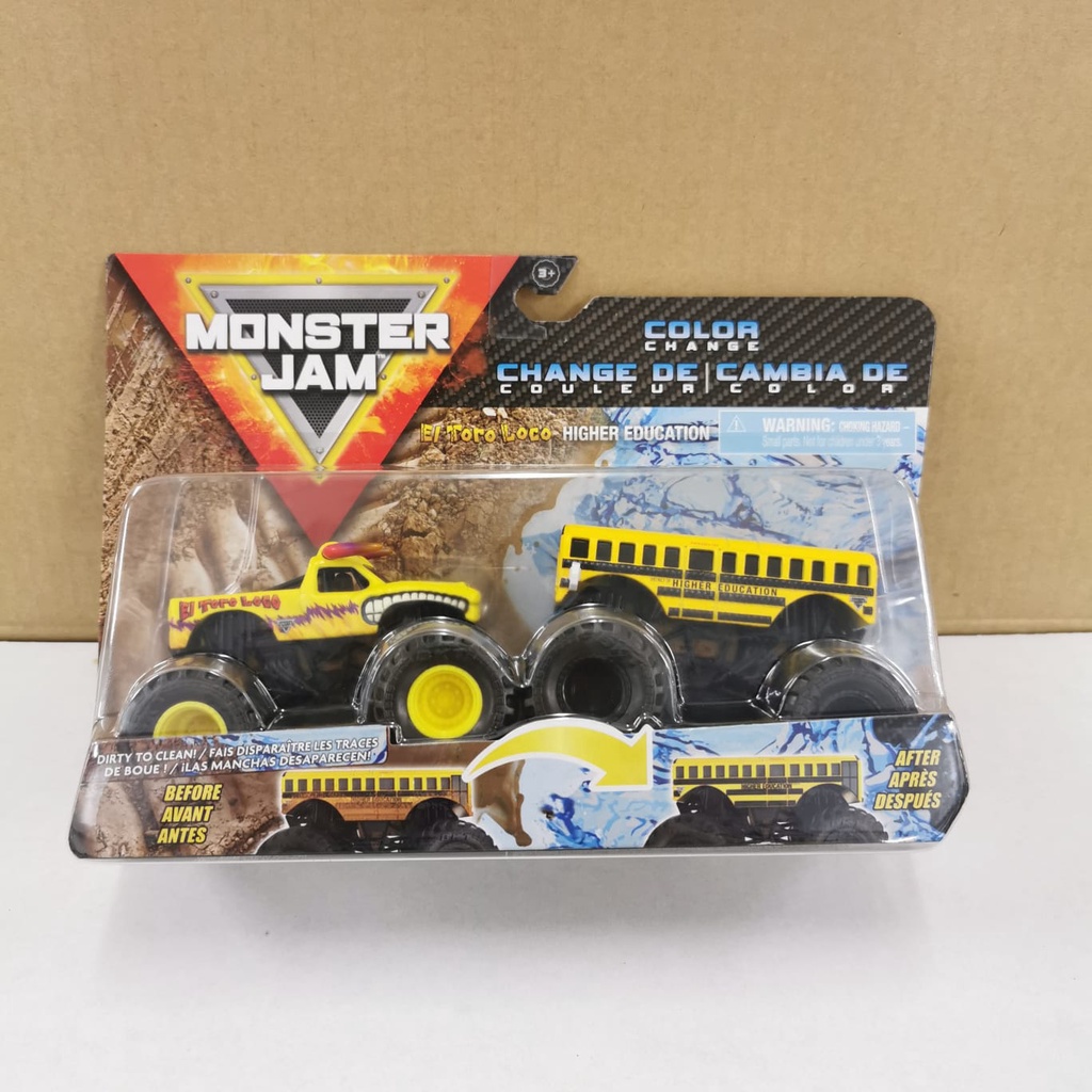 Jual Monster Jam EL TORO LOCO x HIGHER EDUCATION Kuning Trucks Scale 1/ ...