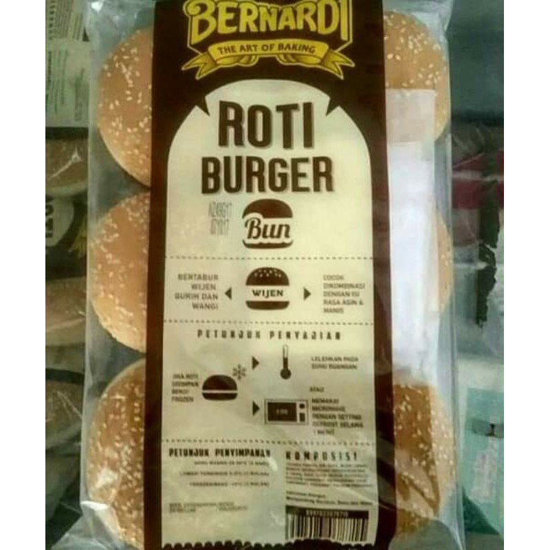 Jual roti burger bernardi isi 6/roti burger wijen | Shopee Indonesia