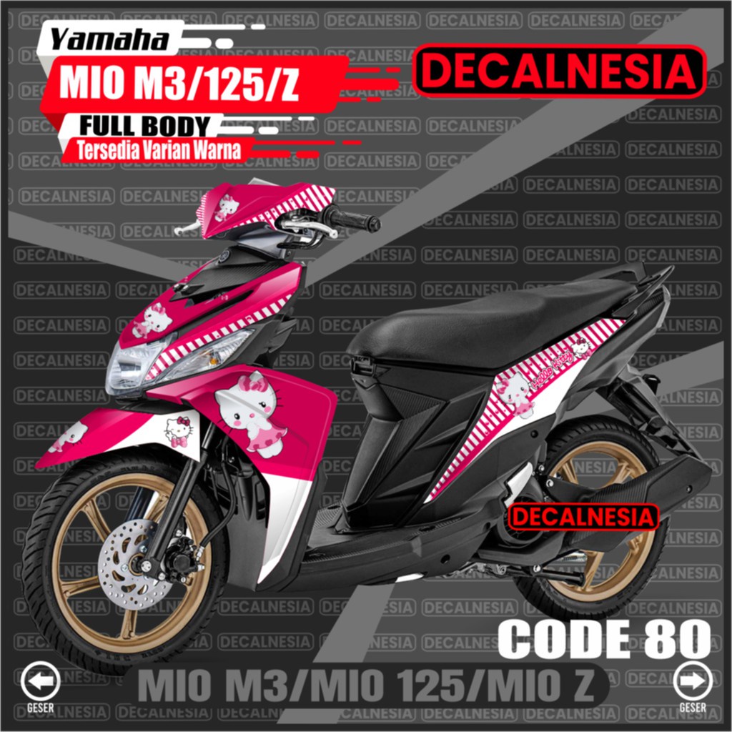 Jual Yamaha Decal Mio M3 Full Body Stiker Motor Mio M3 125 Z Hello ...