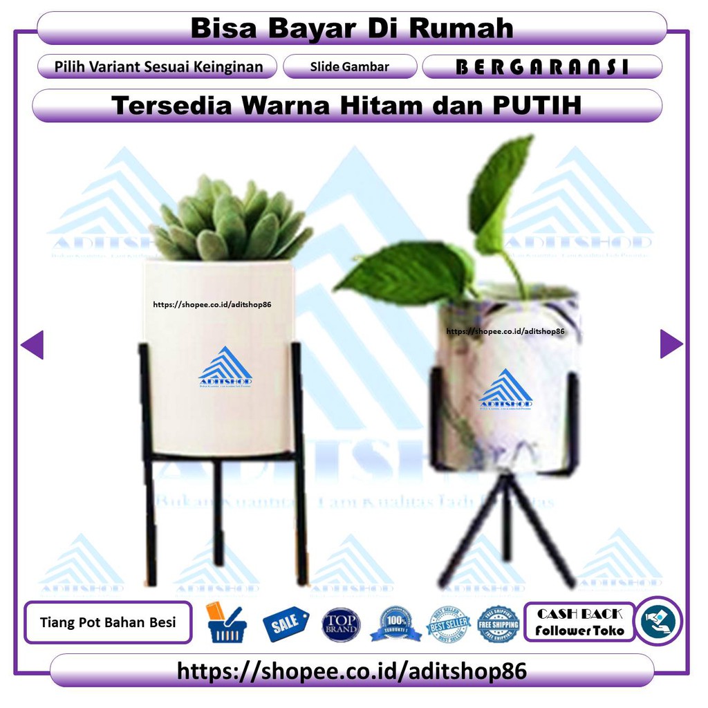 Jual Tiang Pot Hiasan Ruang Tamu Dari Besi / ADITSHOP / Kaki Pot Bunga ...