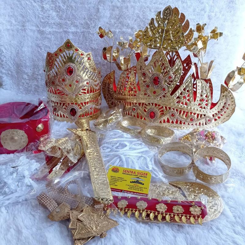 Jual 1 SET Siger Lampung Pepadun + Accessories JUMBO Lengkap | Shopee ...