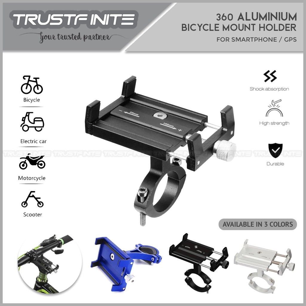 Jual Aluminium Bicycle Mount Holder for Smartphone GPS Holder Hp GPS ...