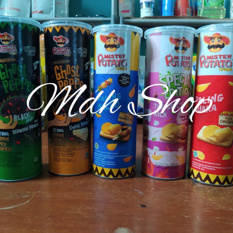 Jual Mister potato keripik kentang 85 gr / mister potato ghost pepper ...
