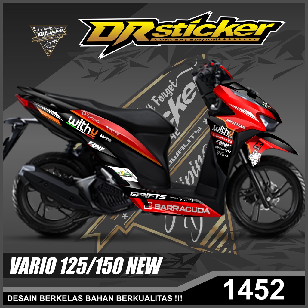 Jual Dekal Sticker VARIO 125/150 NEW Full Body Stiker Skotlet VARIO ...